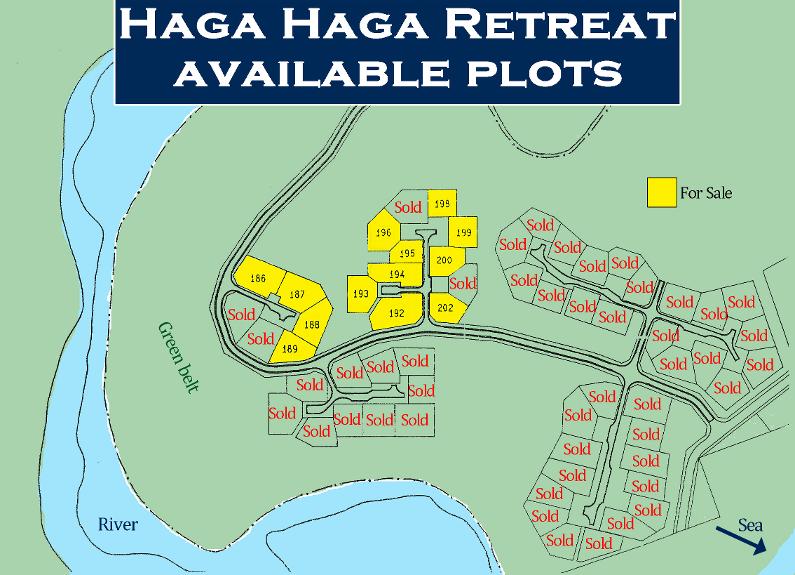 Available plots at Haga Haga Retreat